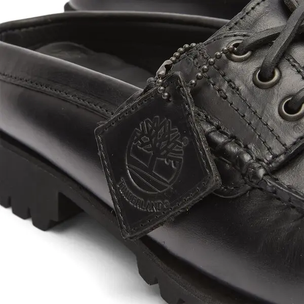 Timberland 3-Eye Mule In Leather - Black Full Grain | Editorialist
